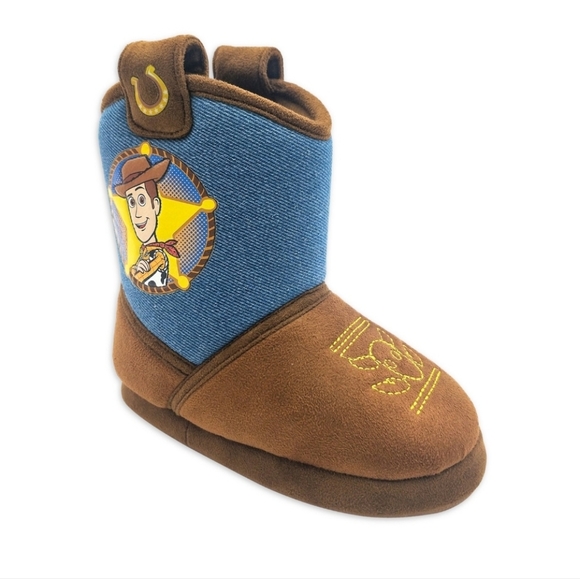 Disney | Shoes | Toy Story Toddler Sizes Boot Shaped Woody Slippers ...